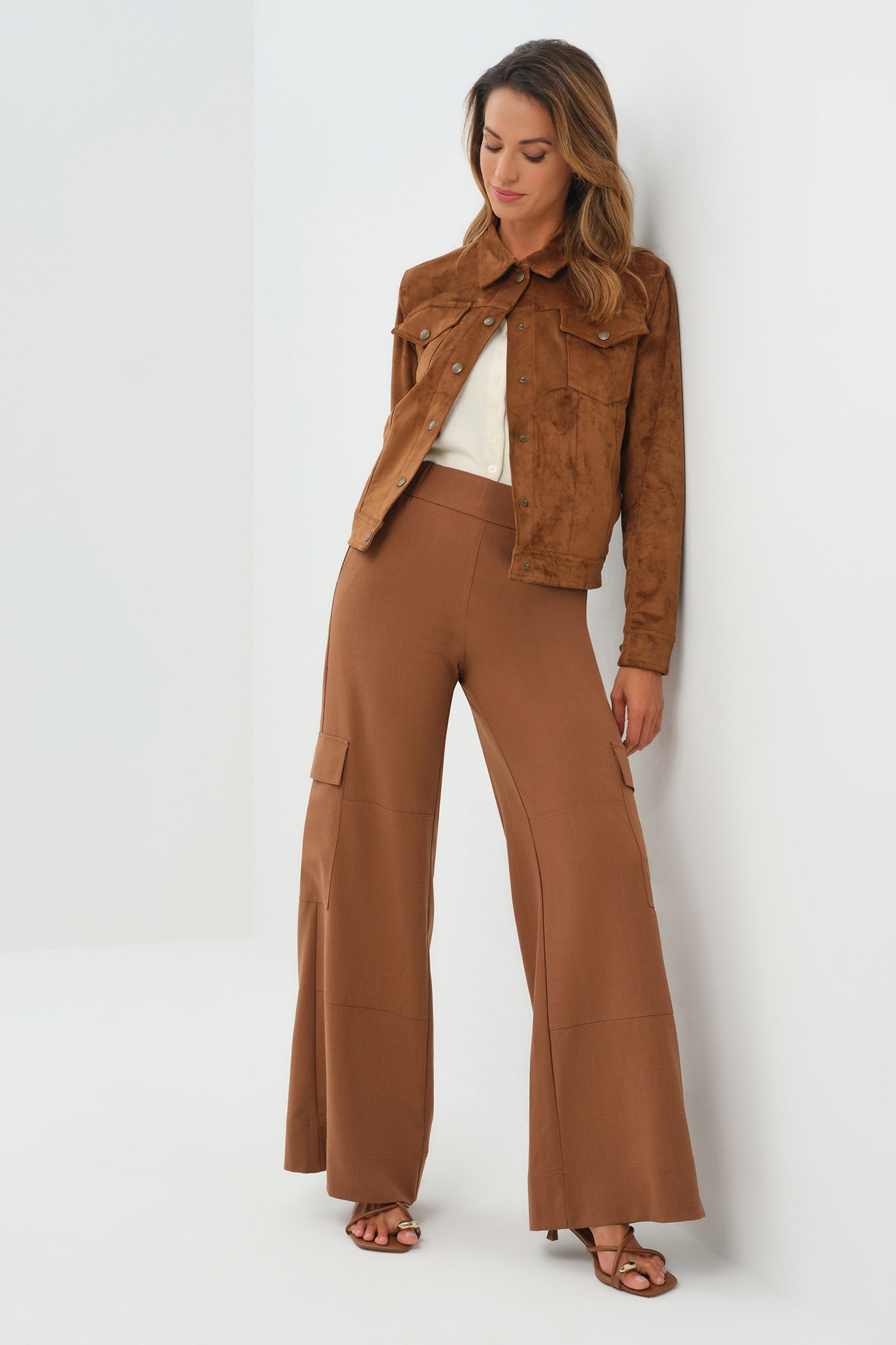 Delilah Faux Suede Trucker Jacket – Anatomie POS 1